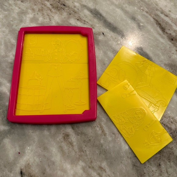 Toys | Barbie Crayon Rub And Color Set | Poshmark